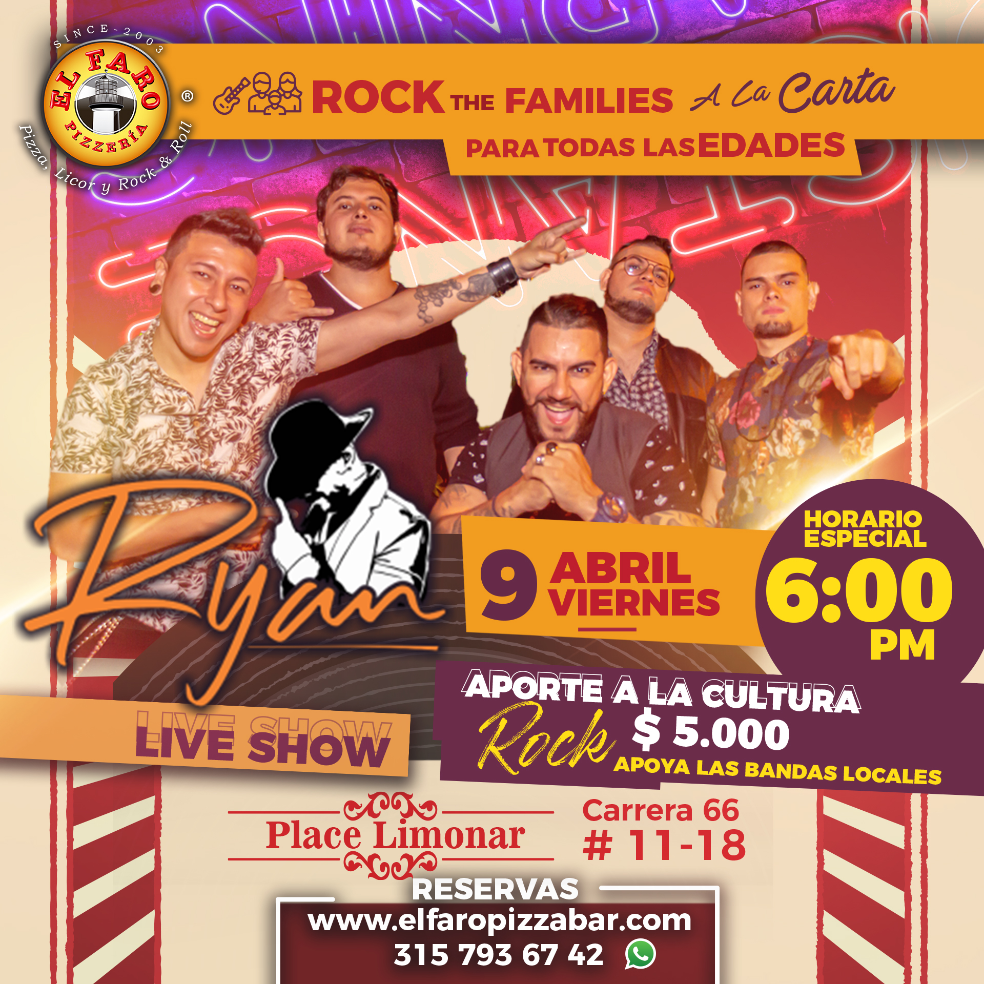 Ryan Rock - Rock the Families en Vivo 9 de Abril | El Faro